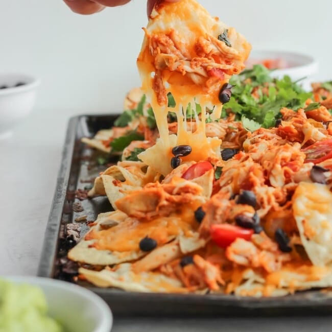 Grilled Chicken Nachos {BBQ Chicken Nachos & Mexican Nachos}