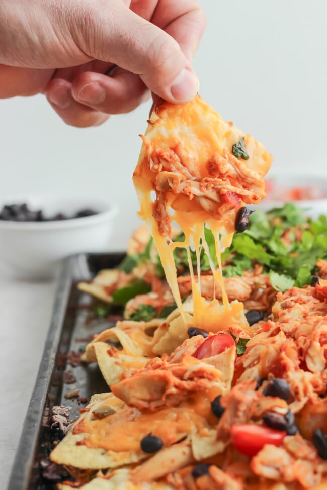 Grilled Chicken Nachos {BBQ Chicken Nachos & Mexican Nachos}