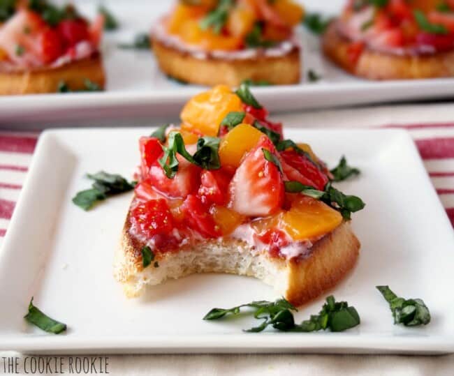Summer Fruit Bruschetta - The Cookie Rookie