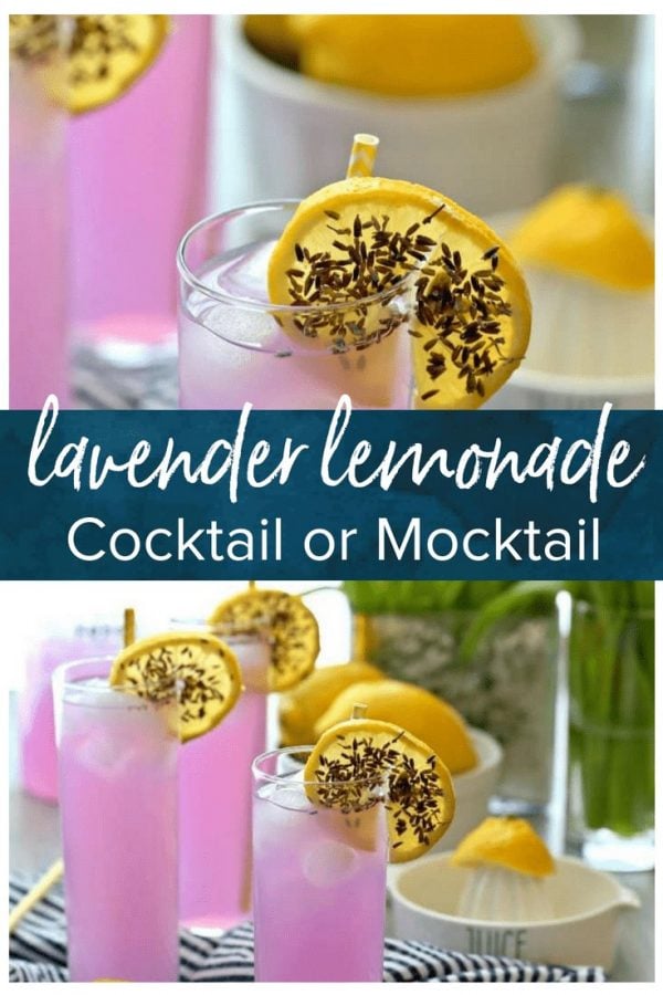 Lavender Lemonade Recipe - Mocktail or Cocktail - The Cookie Rookie