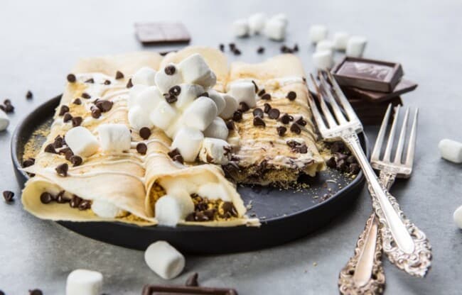 Loaded S'more Crepes (Easy Crepe Recipe) - The Cookie Rookie®