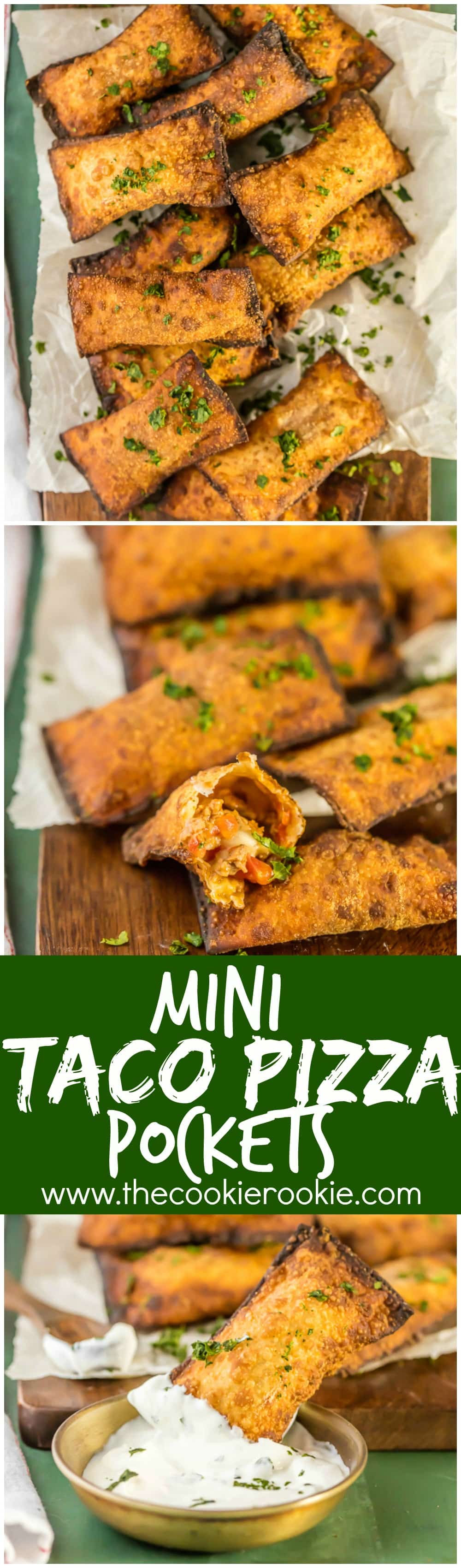 Mini Fried Taco Pizza Pockets Recipe - The Cookie Rookie®