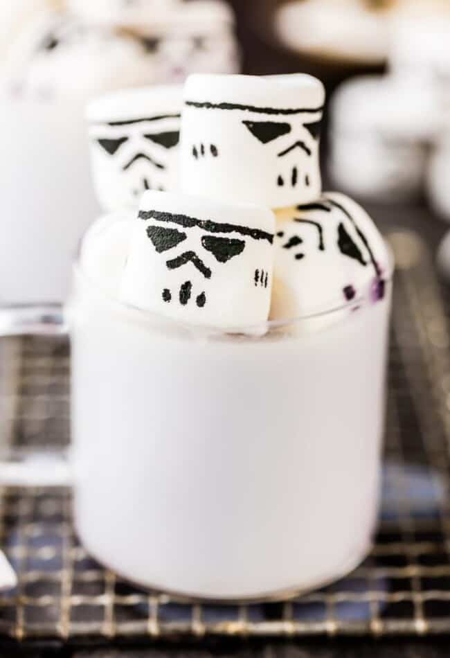 White Hot Chocolate with Stormtrooper Marshmallows Recipe - The Cookie ...