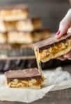 Snickers Cookies Bars Recipe + VIDEO - The Cookie Rookie