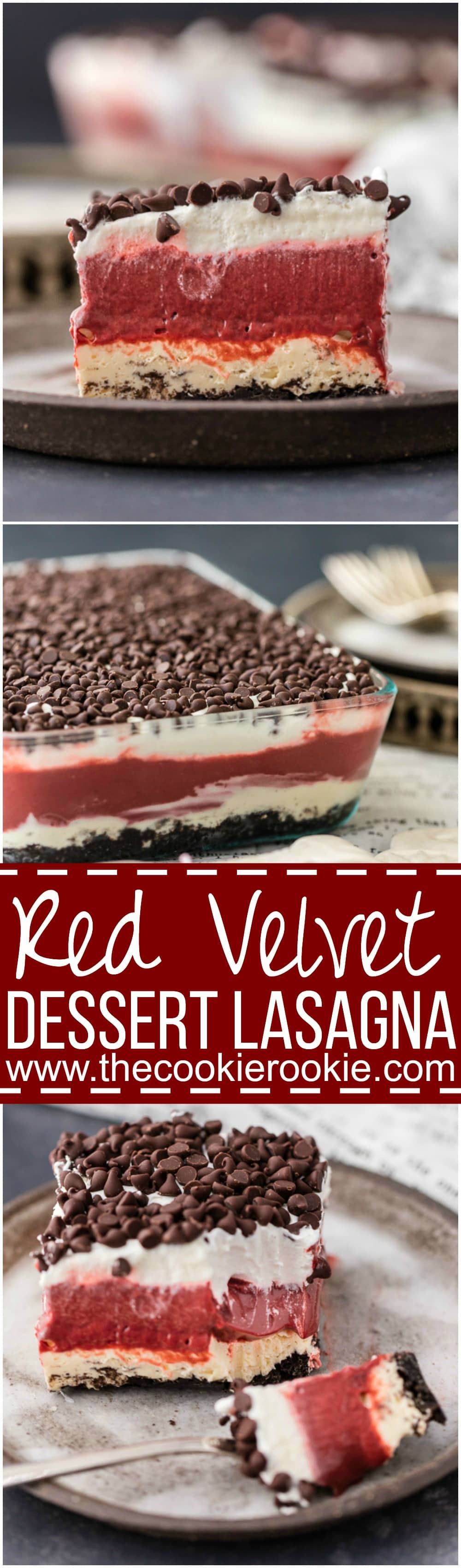 Red Velvet Dessert Lasagna - The Cookie Rookie®