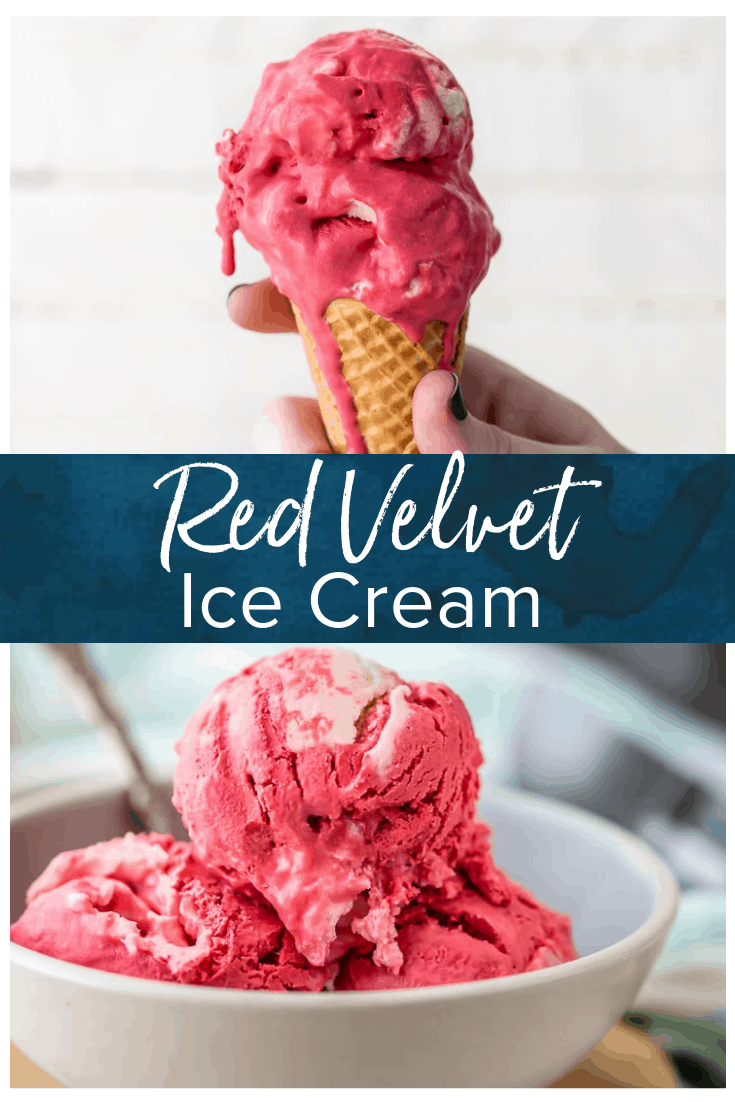 Red Velvet Ice Cream (Cream Cheese Ice Cream) Recipe - The Cookie Rookie®