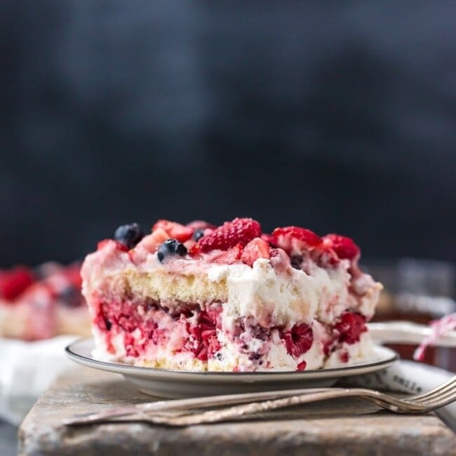 Strawberry Tiramisu with Blueberries & Raspberries {VIDEO RECIPE}