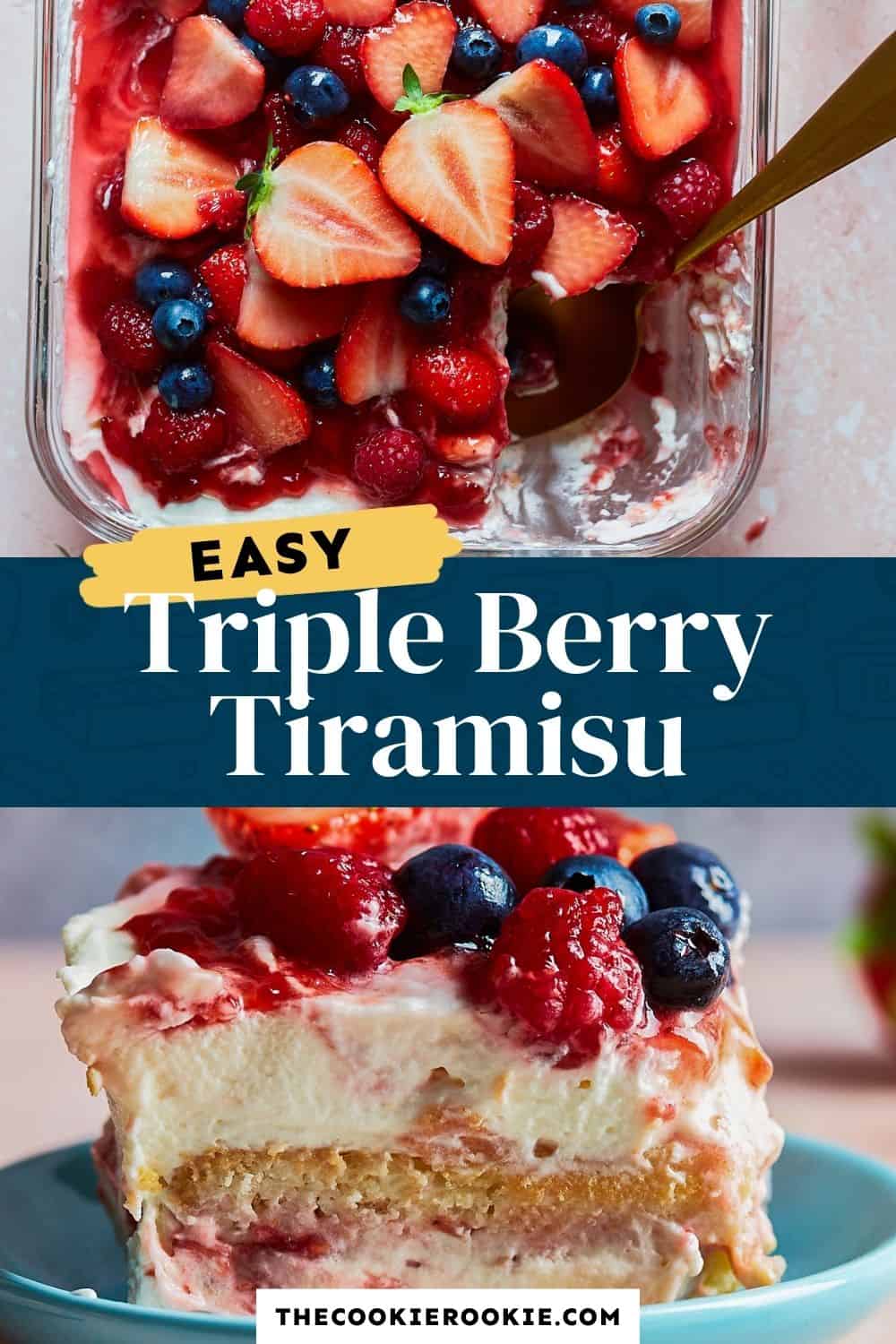 Blueberry, Raspberry, Strawberry Tiramisu (Triple Berry Dessert) Recipe ...