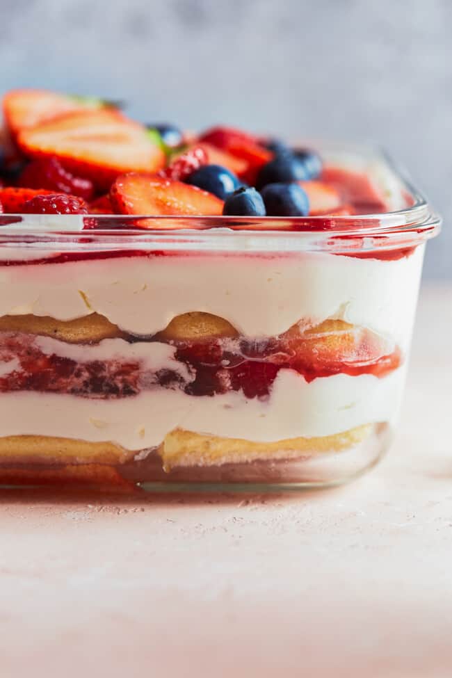 Blueberry, Raspberry, Strawberry Tiramisu (Triple Berry Dessert) Recipe ...