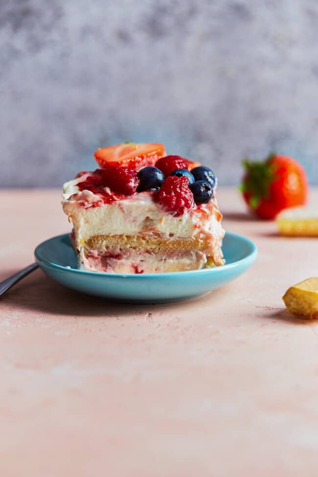 Blueberry, Raspberry, Strawberry Tiramisu (Triple Berry Dessert) Recipe ...