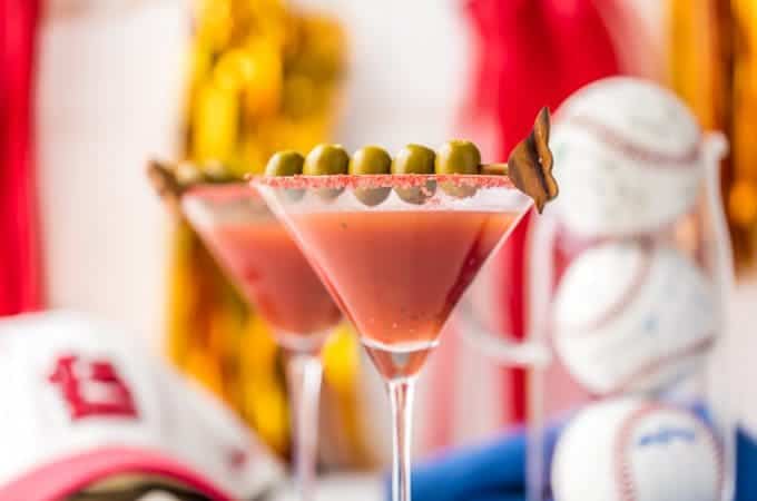 Dirty Redbird Martini (Cardinals Cocktail) Recipe - The Cookie Rookie®