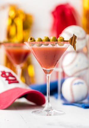 Dirty Redbird Martini (Cardinals Cocktail) Recipe - The Cookie Rookie®