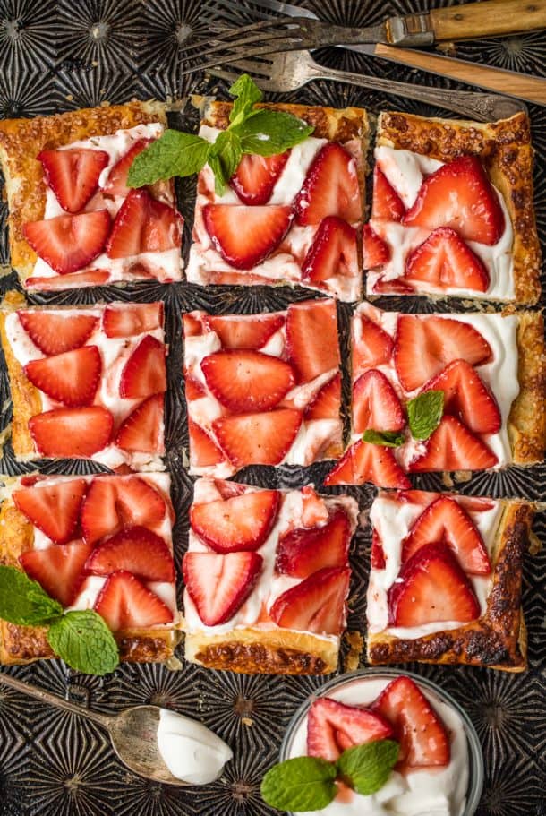 Strawberry Tart Recipe (Puff Pastry Tart) - The Cookie Rookie®