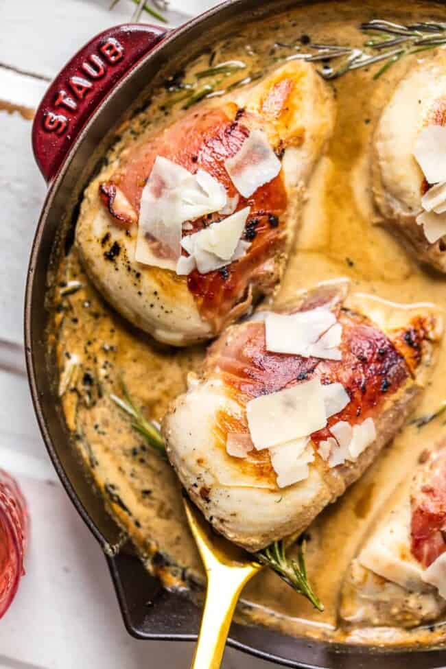 Prosciutto Wrapped Chicken with Sherry Cream Sauce (VIDEO)