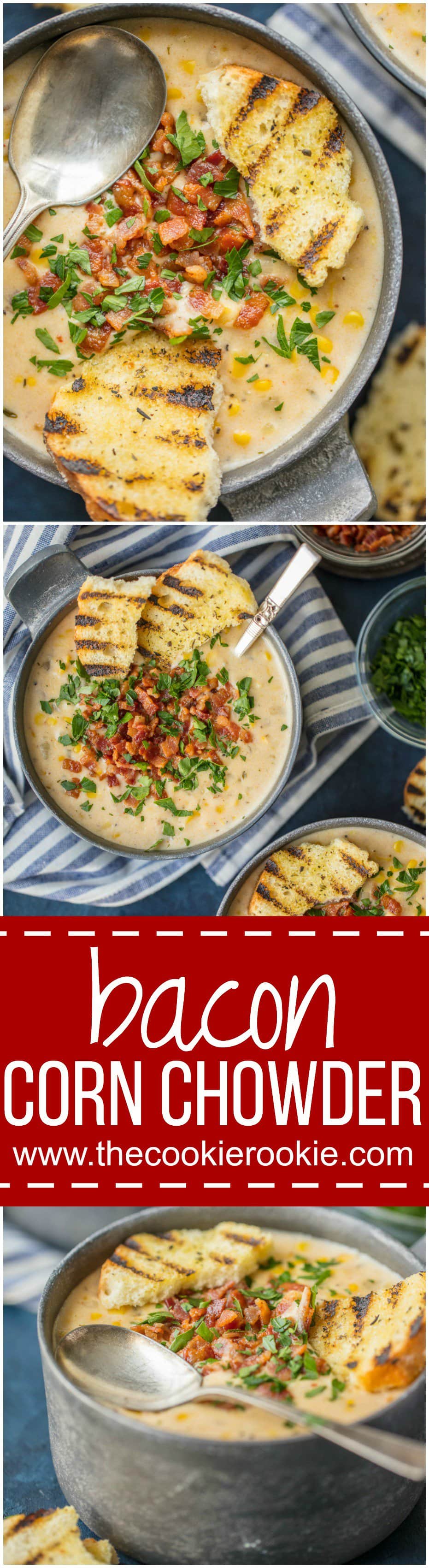 Bacon Corn Chowder - The Cookie Rookie®