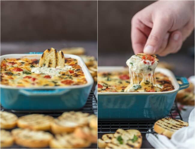 Cheesy Tomato Mozzarella Caprese Dip Recipe - The Cookie Rookie®