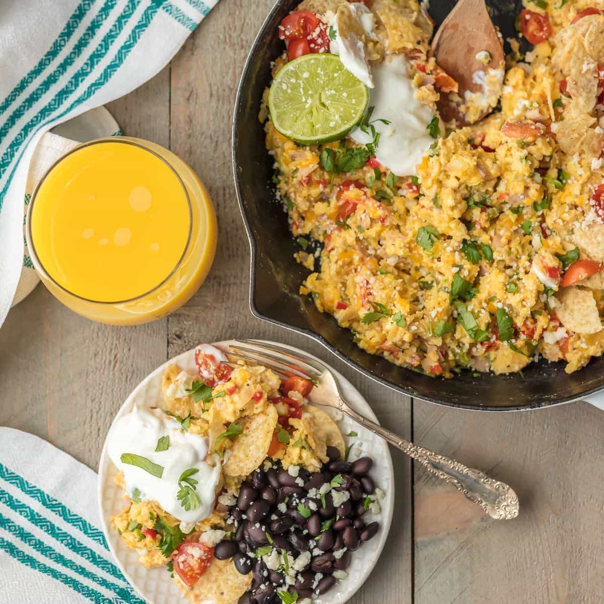 One Pan Cheesy Migas Recipe - The Cookie Rookie