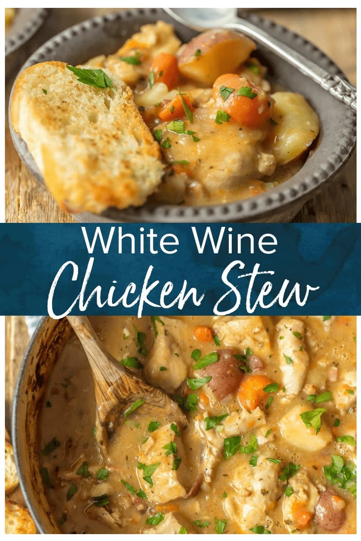 White Wine Chicken Stew Recipe (VIDEO) - The Cookie Rookie®
