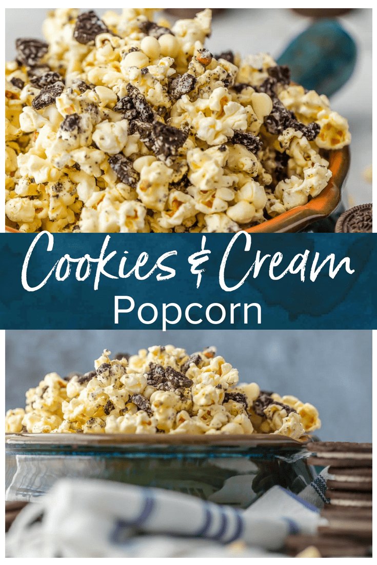 Cookies and Cream Popcorn - Oreo and White Chocolate