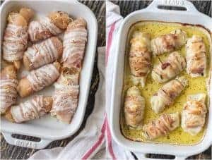 Boursin Chicken Roll ups Wrapped in Pancetta Recipe - The Cookie Rookie®