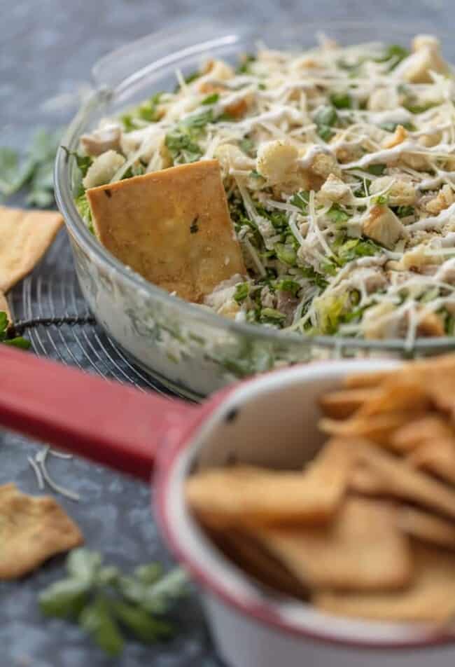 Chopped Chicken Caesar salad Dip Recipe - The Cookie Rookie®
