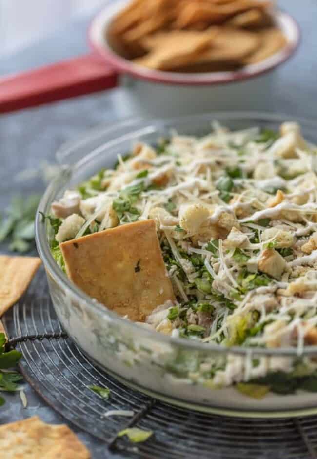 Chopped Chicken Caesar salad Dip Recipe - The Cookie Rookie®