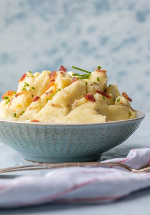 Cheesy Mashed Potatoes with Bacon and Goat Cheese Recipe - The Cookie ...