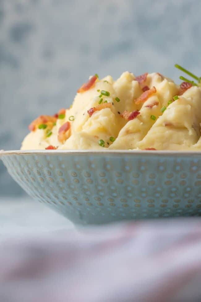 Cheesy Mashed Potatoes with Bacon and Goat Cheese Recipe - The Cookie ...