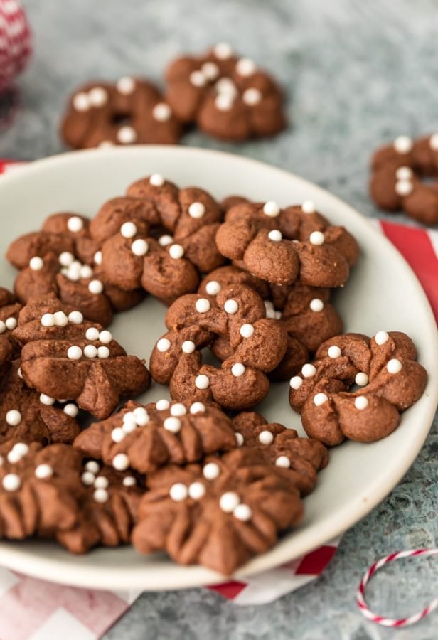 Spritz Cookie Recipe (Gluten Free Chocolate Spritz Cookies)