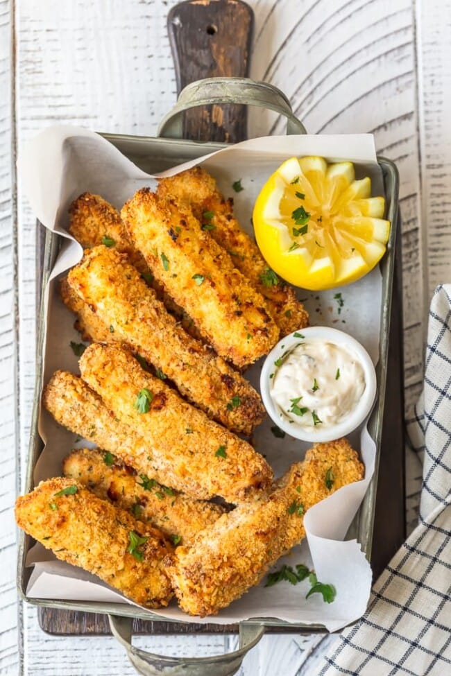 Fish Sticks Recipe (Crispy Baked Fish Sticks) - VIDEO!!!