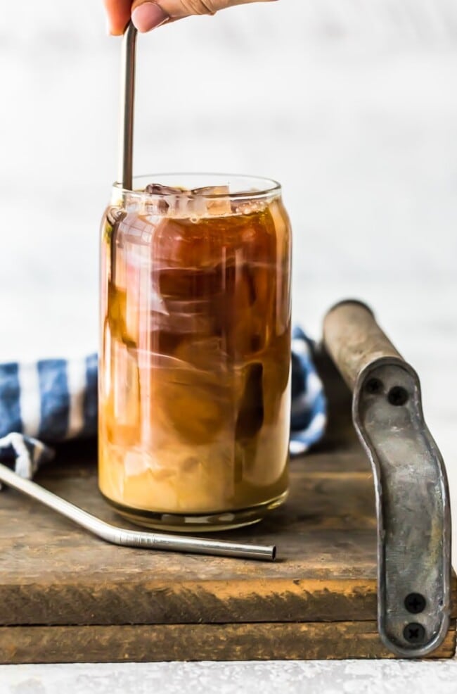 French Vanilla Iced Coffee with Homemade Vanilla Syrup Recipe - The ...
