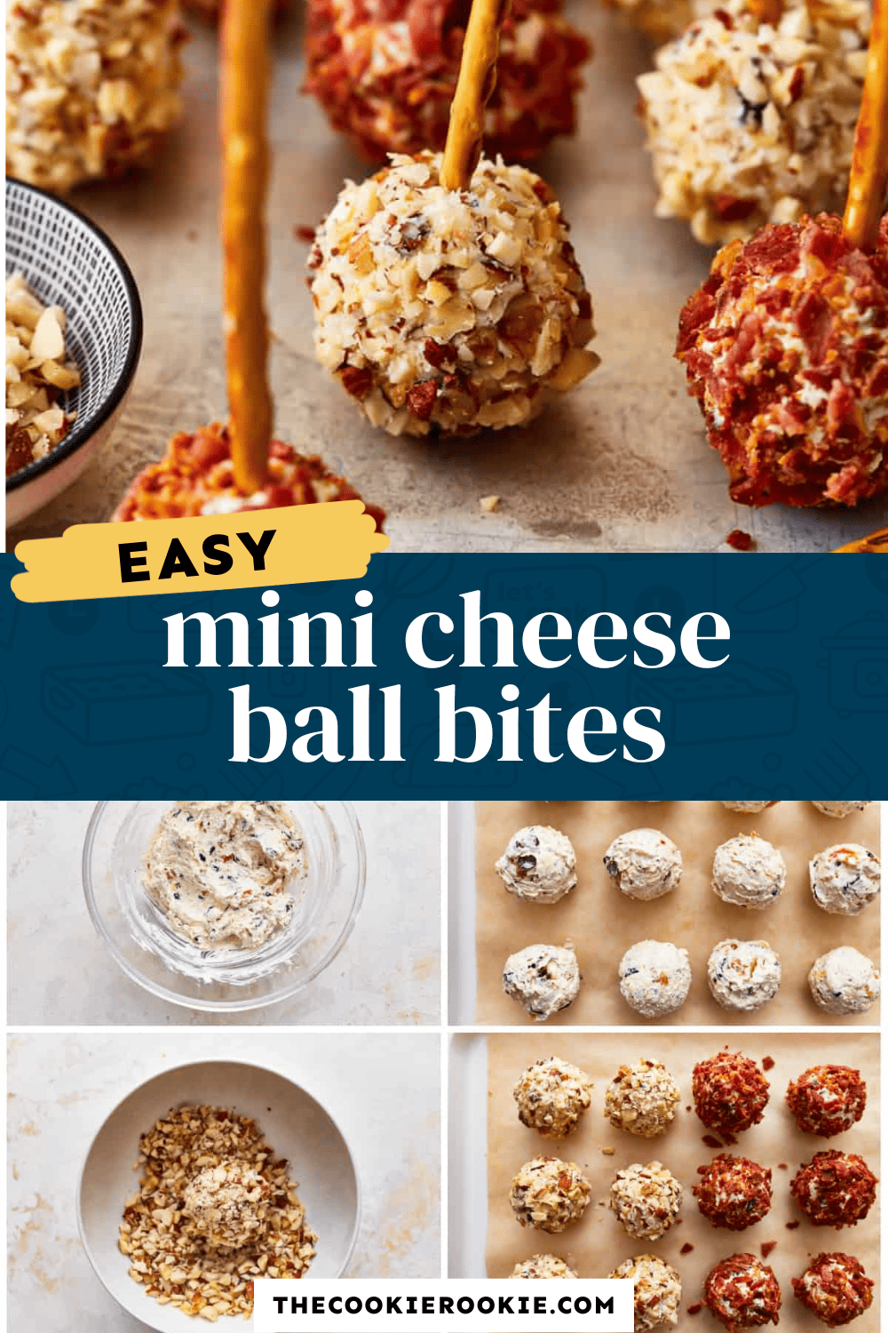 Mini Cheese Ball Bites Recipe - The Cookie Rookie®