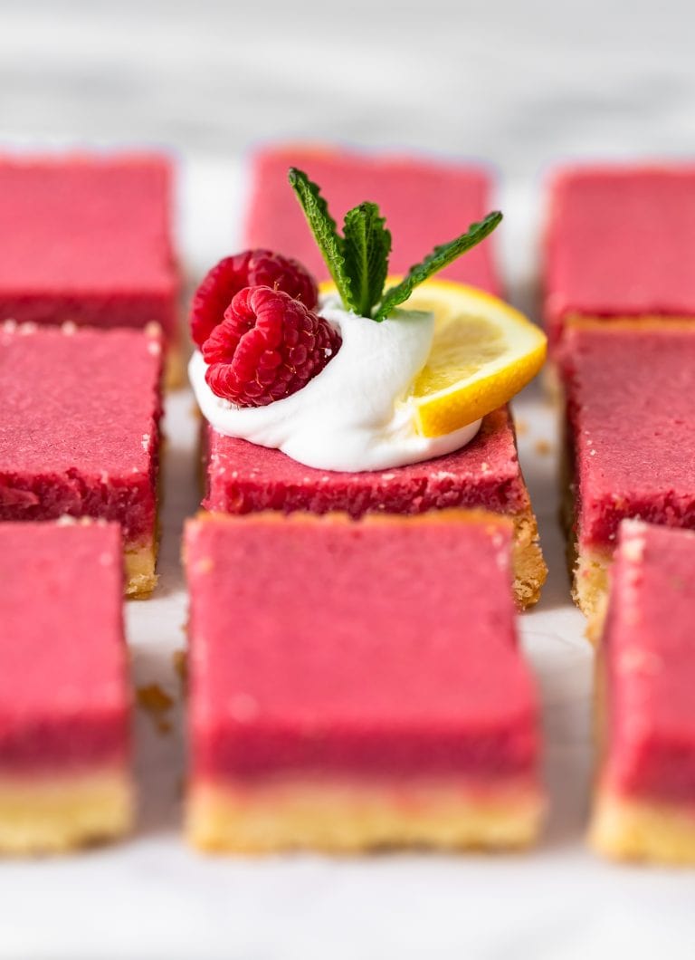Lemon Raspberry Bars Recipe - The Cookie Rookie® (VIDEO!!)