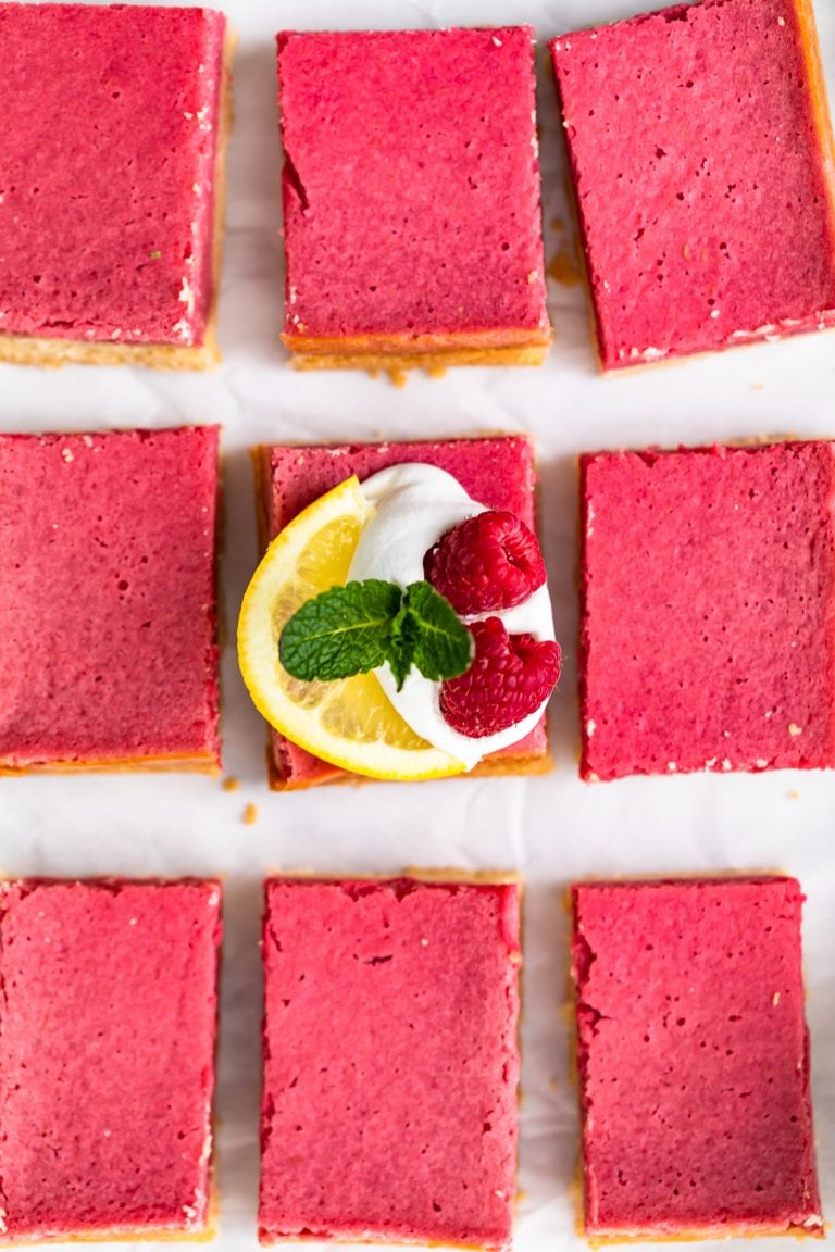 Lemon Raspberry Bars Recipe - The Cookie Rookie® (VIDEO!!)