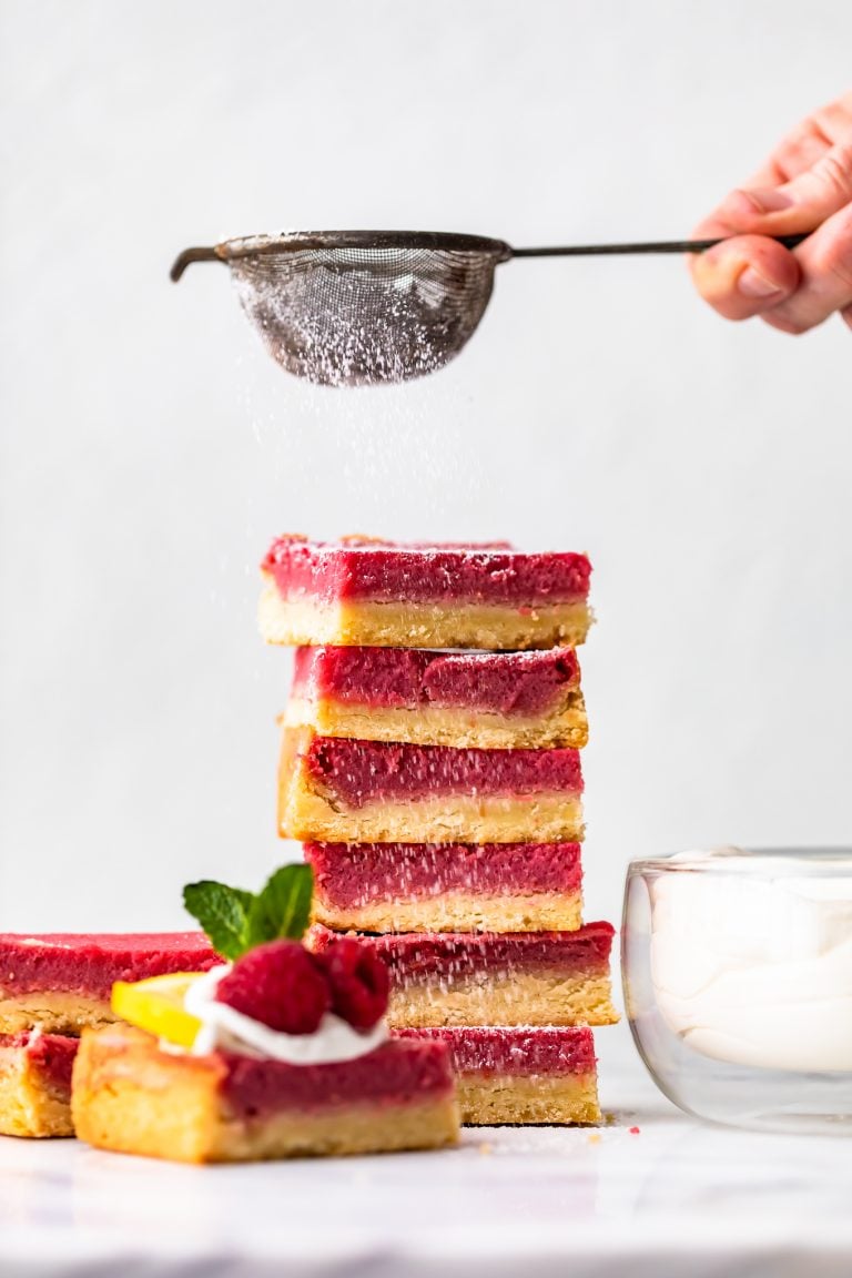 Lemon Raspberry Bars Recipe - The Cookie Rookie® (VIDEO!!)