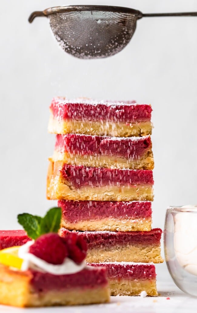 Lemon Raspberry Bars Recipe - The Cookie Rookie® (VIDEO!!)