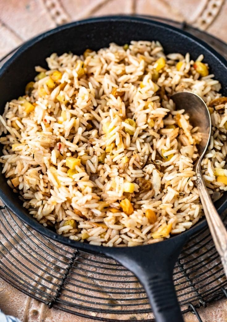 Spiced Rice Pilaf with Apples and Raisins Recipe - The Cookie Rookie®