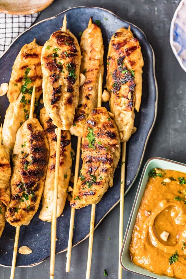 Easy Chicken Satay with Peanut Sauce Recipe - The Cookie Rookie®