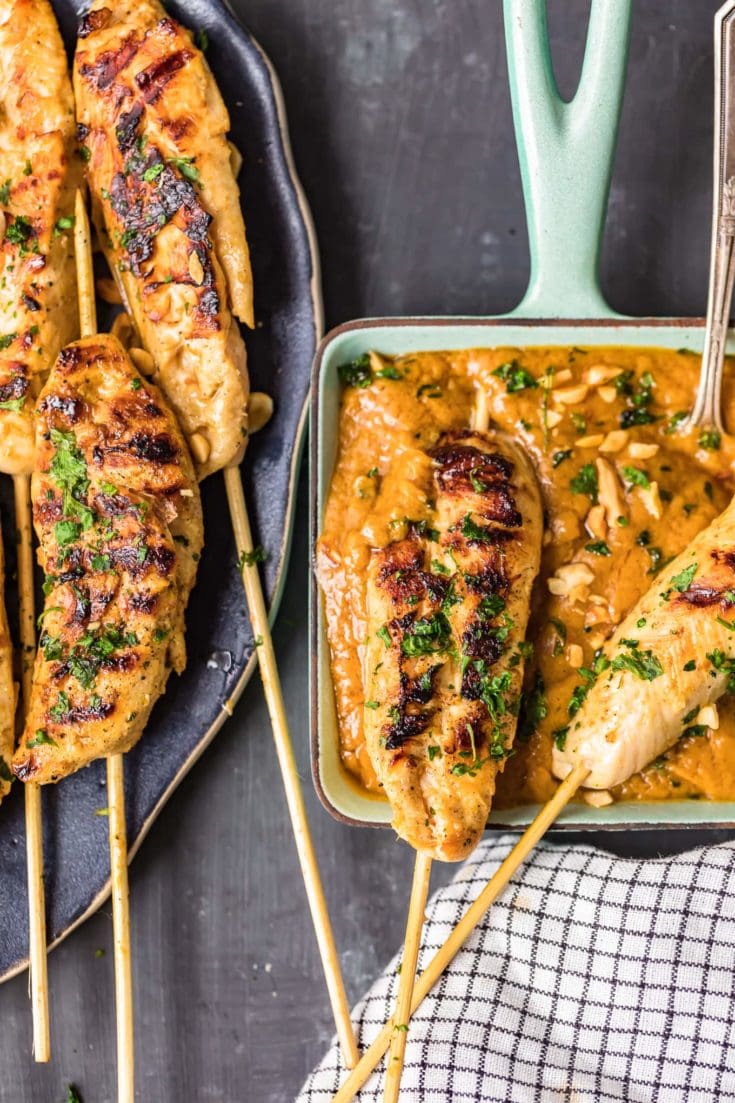 Easy Chicken Satay with Peanut Sauce Recipe - The Cookie Rookie®