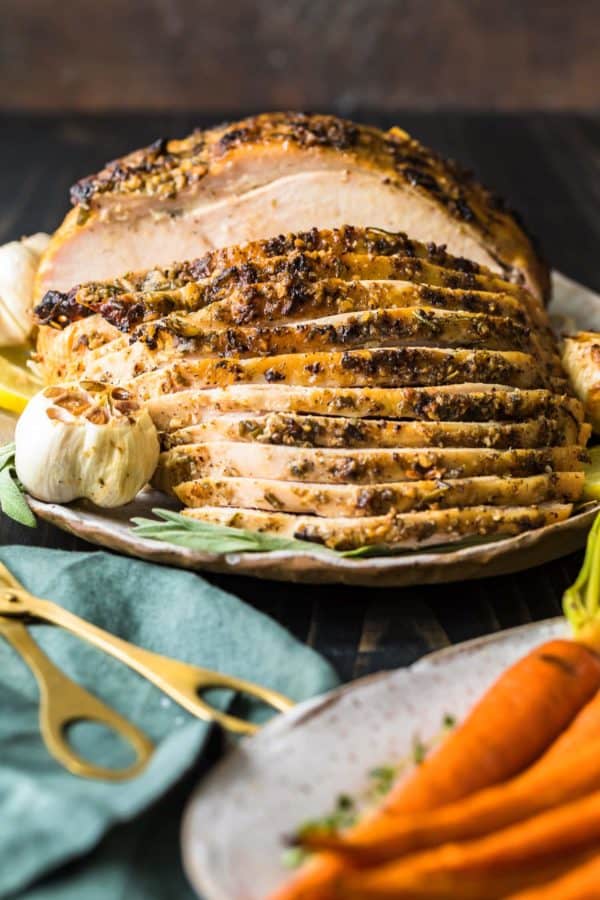 Roast Turkey Breast Recipe - Roasted Garlic Butter Turkey - The Cookie ...