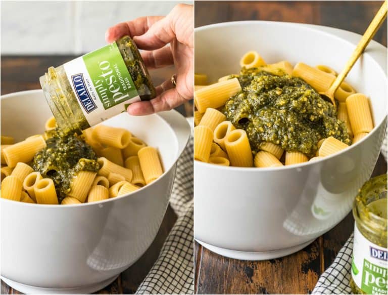 4 Ingredient Pesto Baked Rigatoni Recipe - (VIDEO!!)