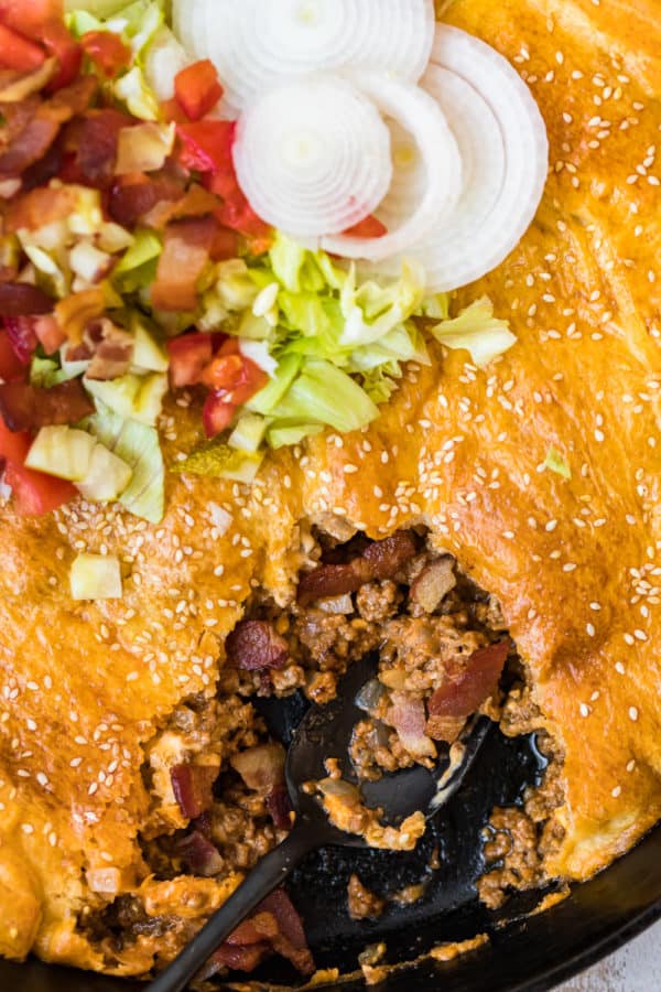 Cozy Bacon Cheeseburger Pot Pie Recipe - The Cookie Rookie®