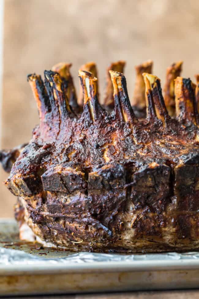Pork Crown Roast Recipe with Whiskey Glaze Recipe - The Cookie Rookie®