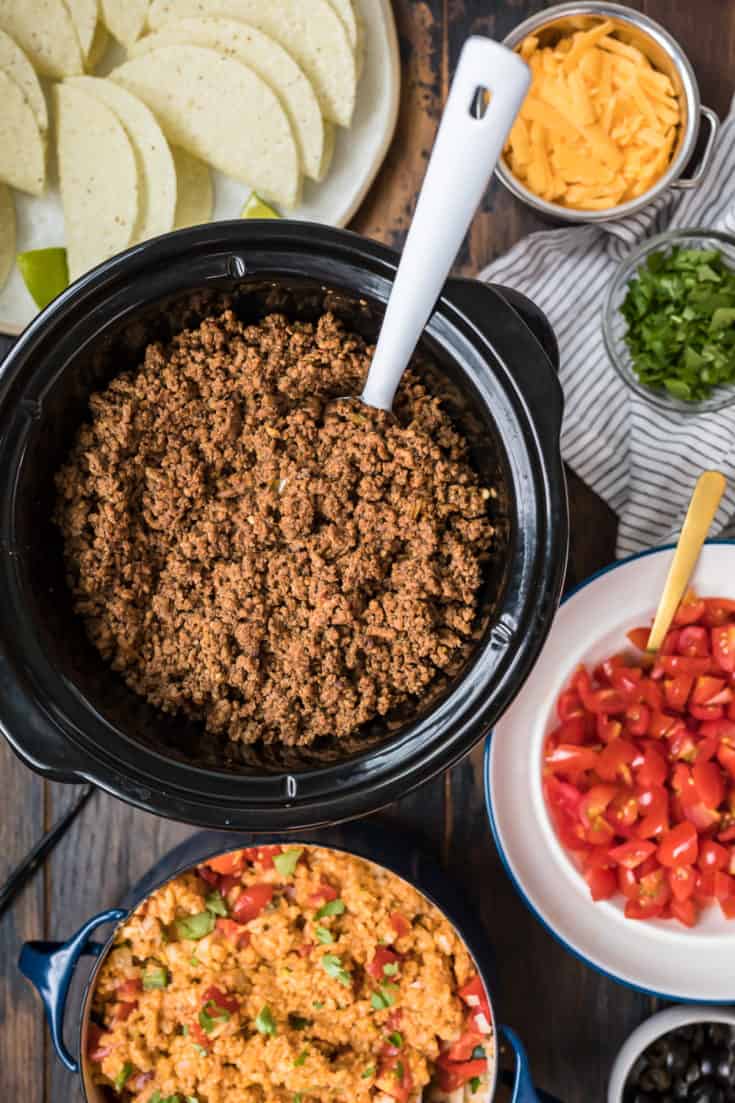 Slow Cooker Beef Tacos (Crockpot Taco Meat) Recipe - The Cookie Rookie®