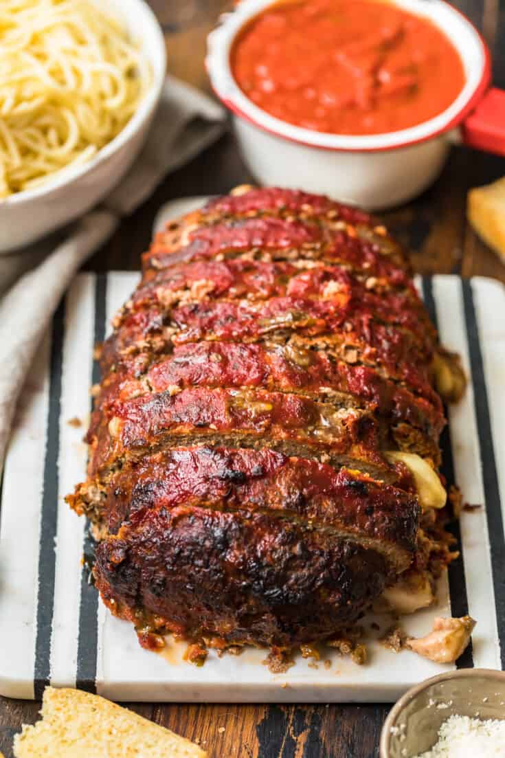 Mozzarella Stuffed Meatloaf (Italian Meatloaf) - (VIDEO)