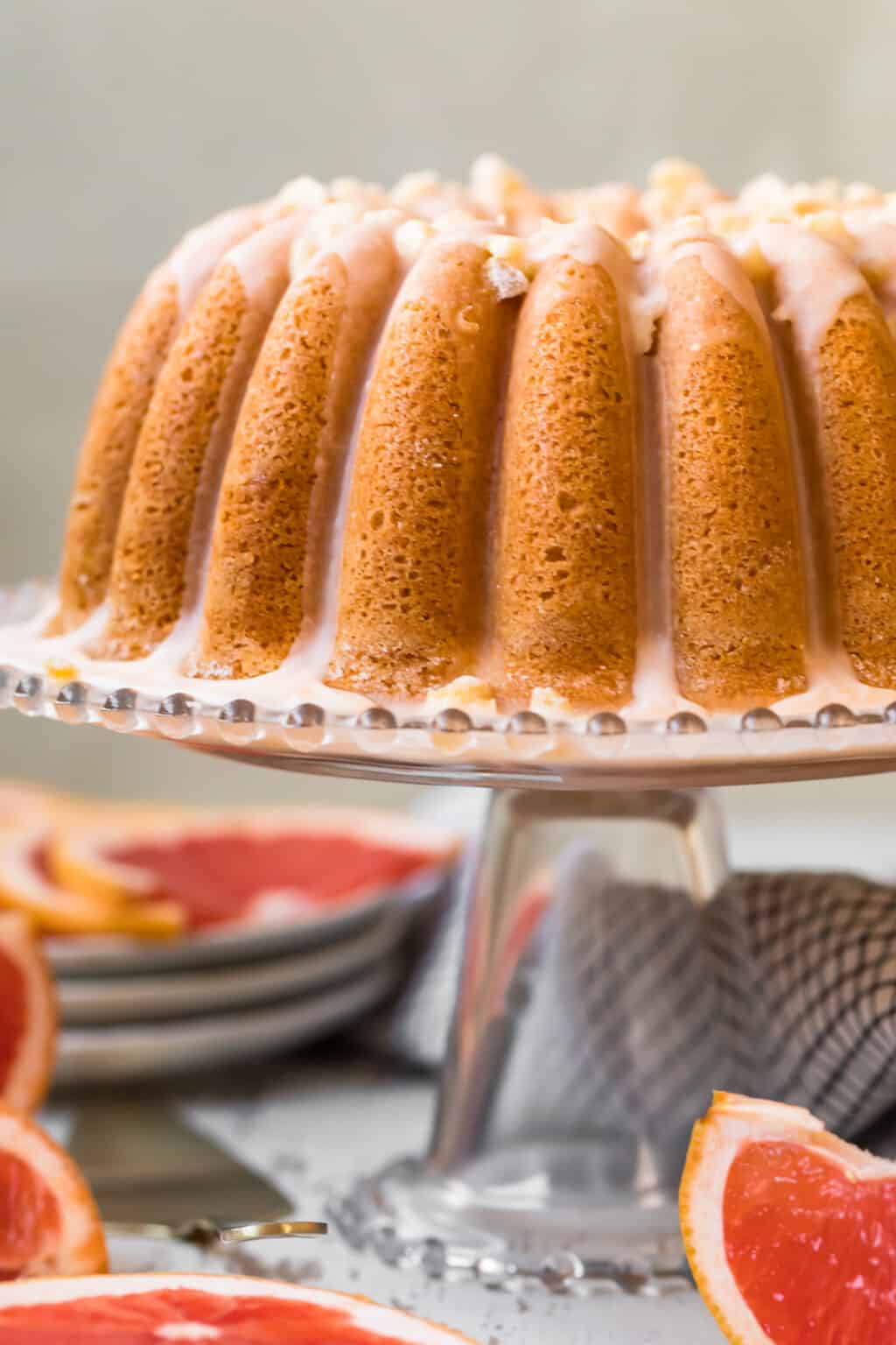 Pink Grapefruit Cake with Ginger Grapefruit Glaze Recipe - The Cookie ...