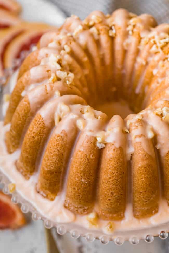 Pink Grapefruit Cake with Ginger Grapefruit Glaze Recipe - The Cookie ...