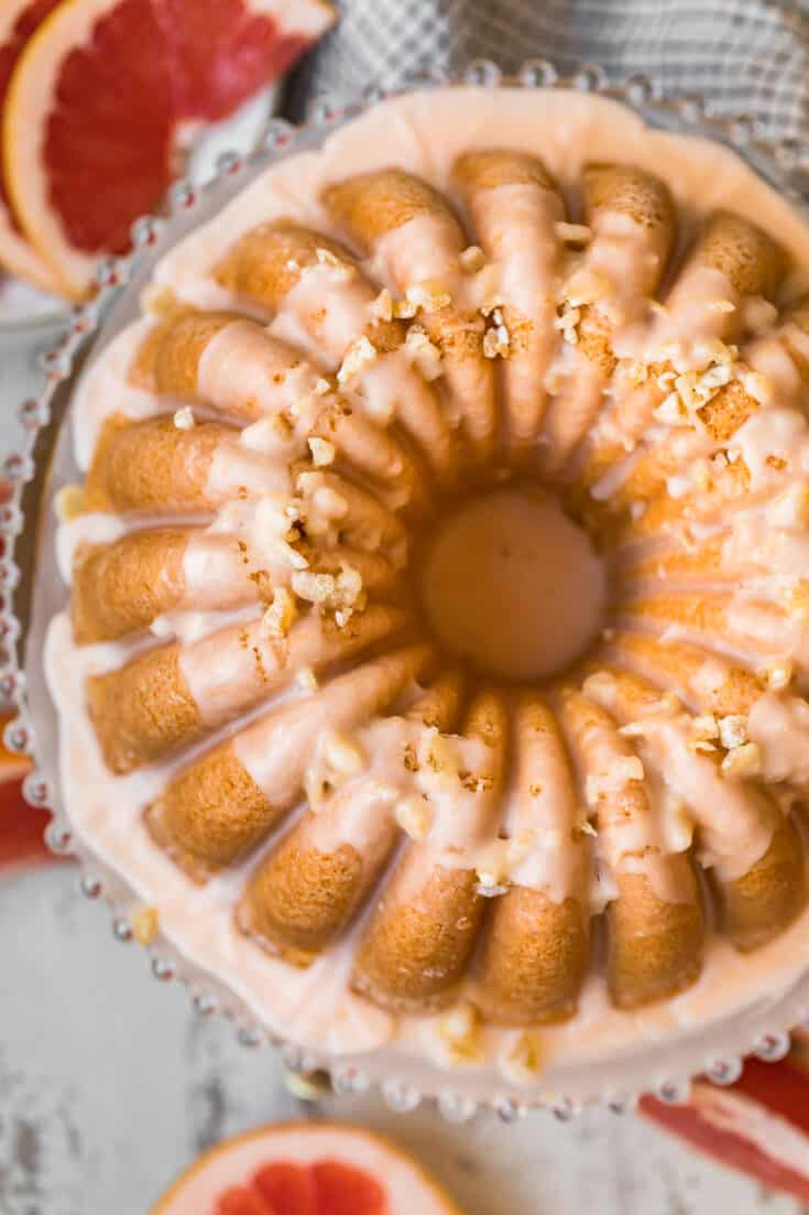 Pink Grapefruit Cake with Ginger Grapefruit Glaze Recipe - The Cookie ...