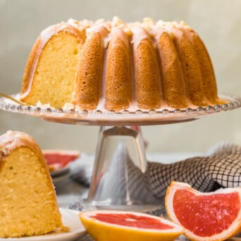 Pink Grapefruit Cake with Ginger Grapefruit Glaze Recipe - The Cookie ...