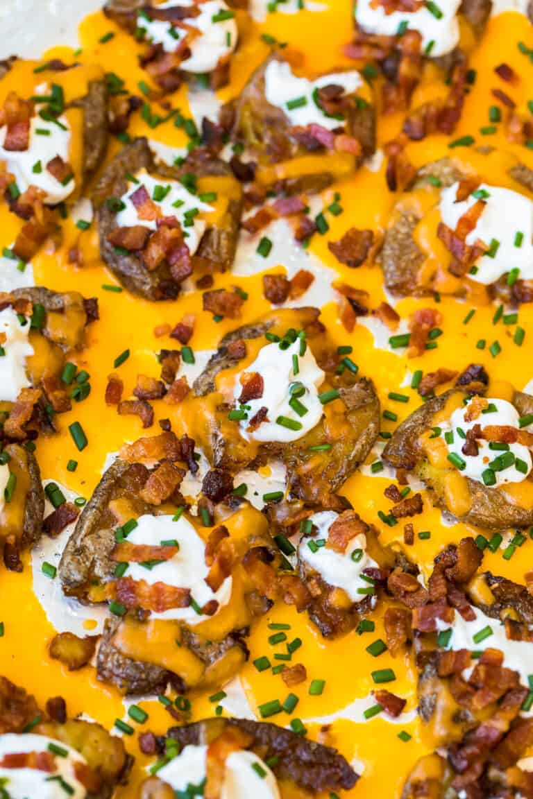 Loaded Smashed Potatoes Recipe - The Cookie Rookie®